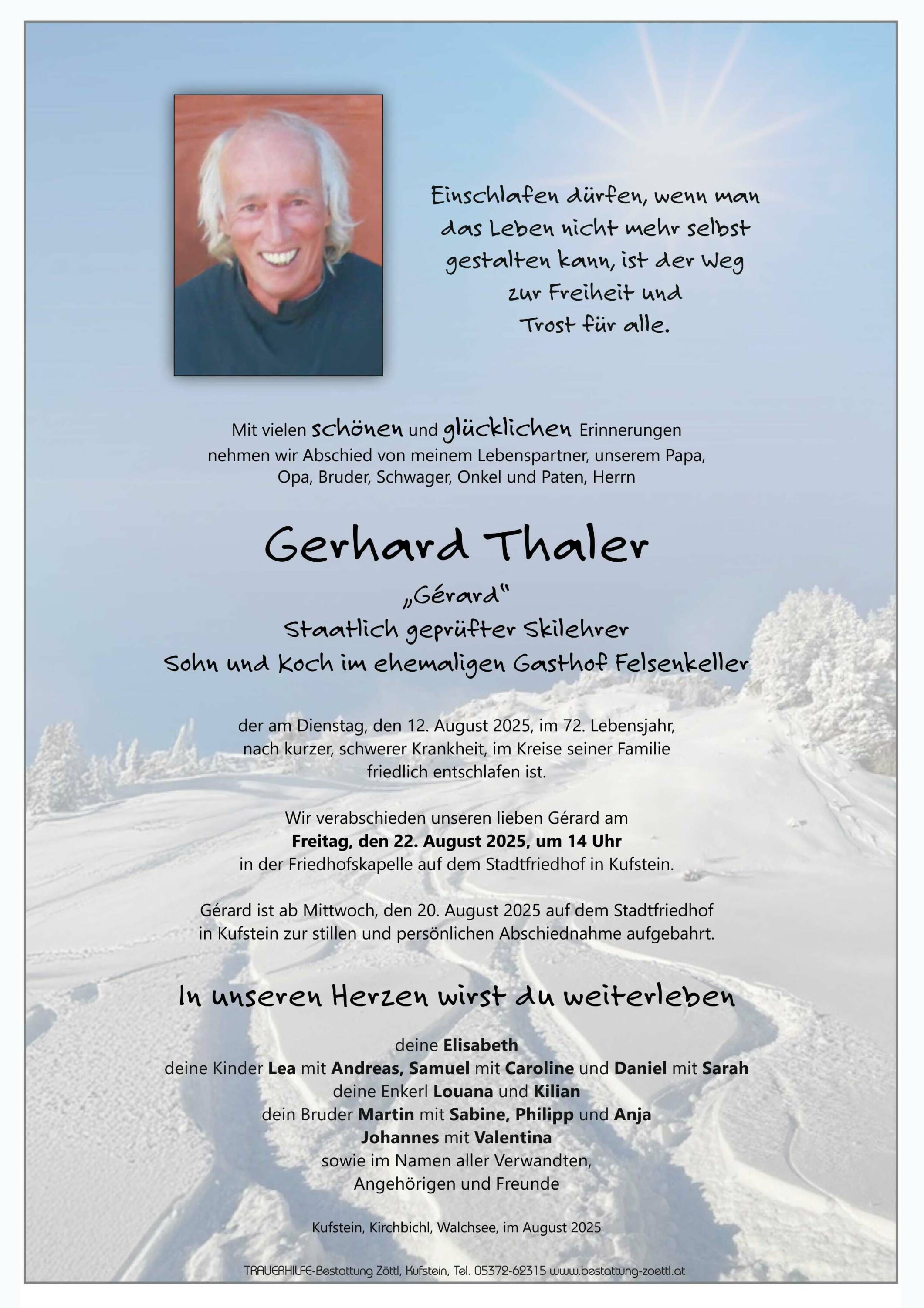 Todesanzeige - Trauerhilfe – abschied GesmbH