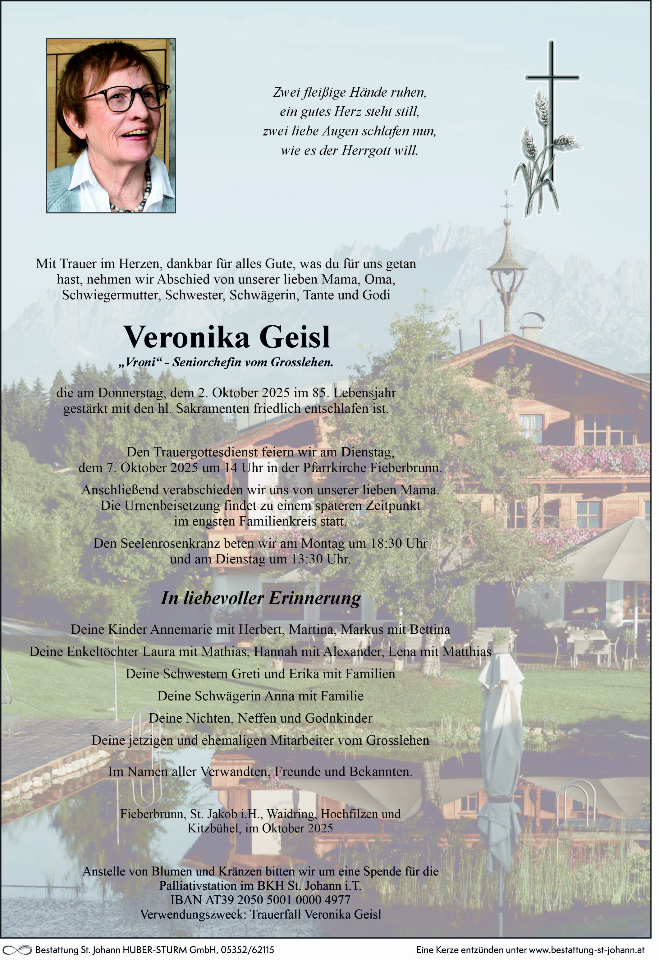 Todesanzeige - Trauerhilfe – abschied GesmbH