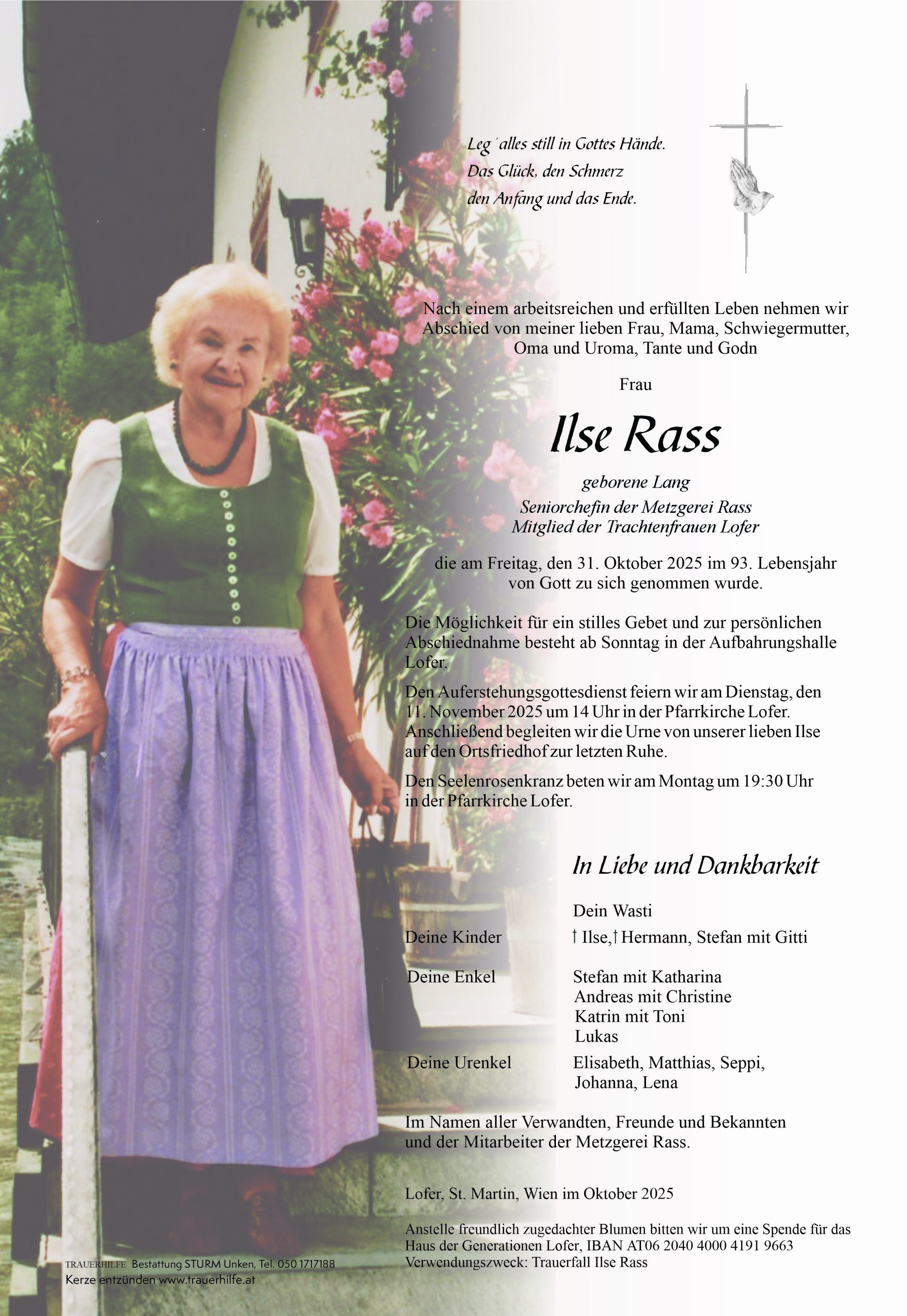 Todesanzeige - Trauerhilfe – abschied GesmbH