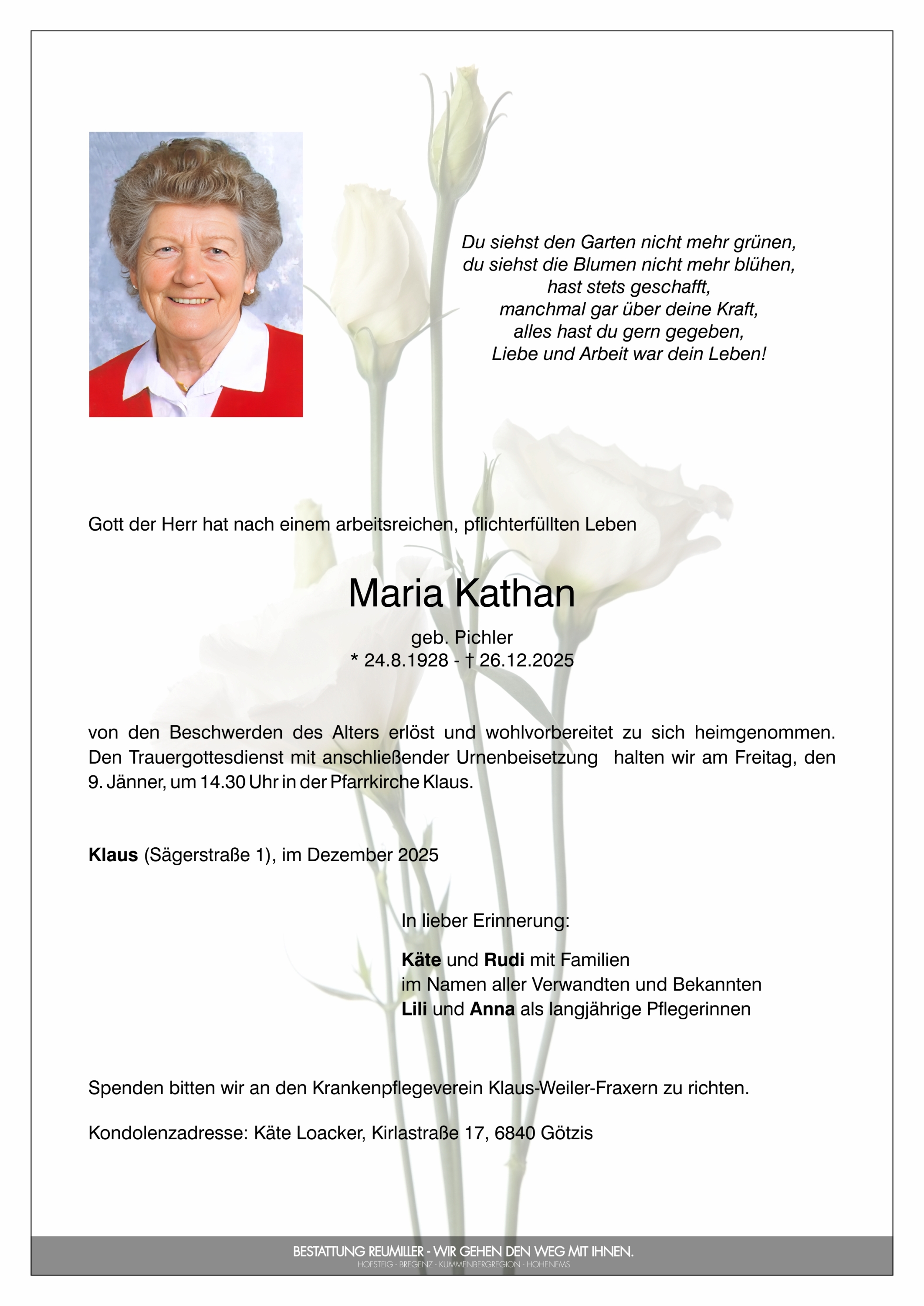 Bestattungskalender - Trauerhilfe – abschied GesmbH