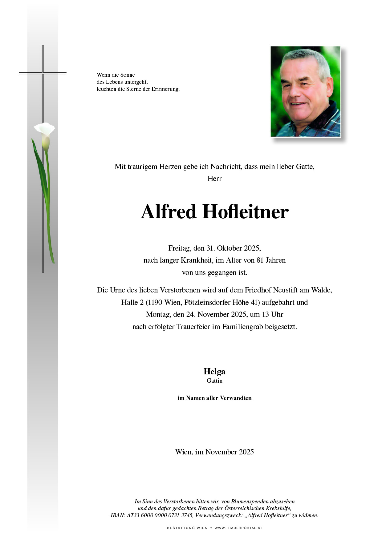 Todesanzeige - Trauerhilfe – abschied GesmbH