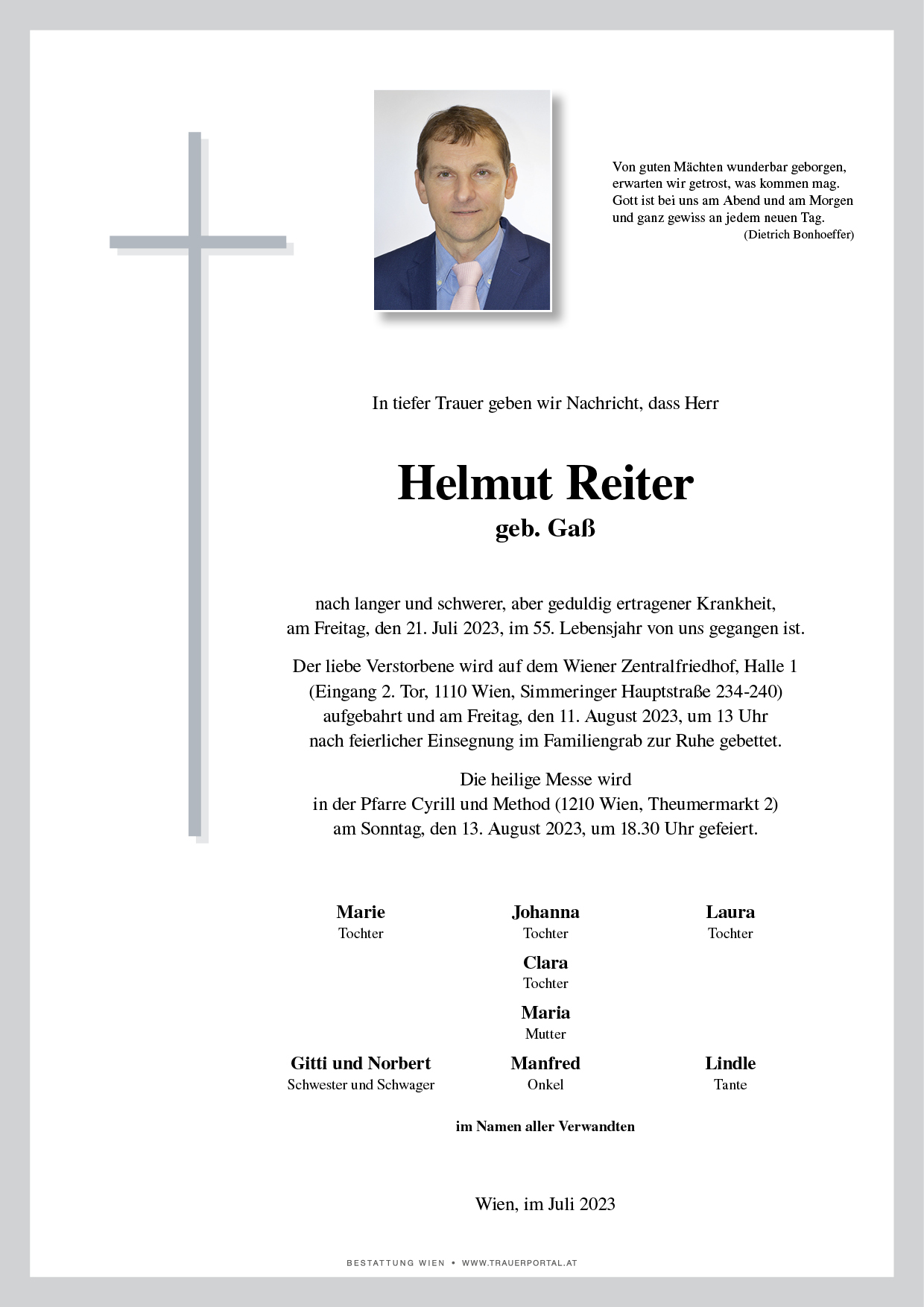 Todesanzeige - Trauerhilfe – abschied GesmbH