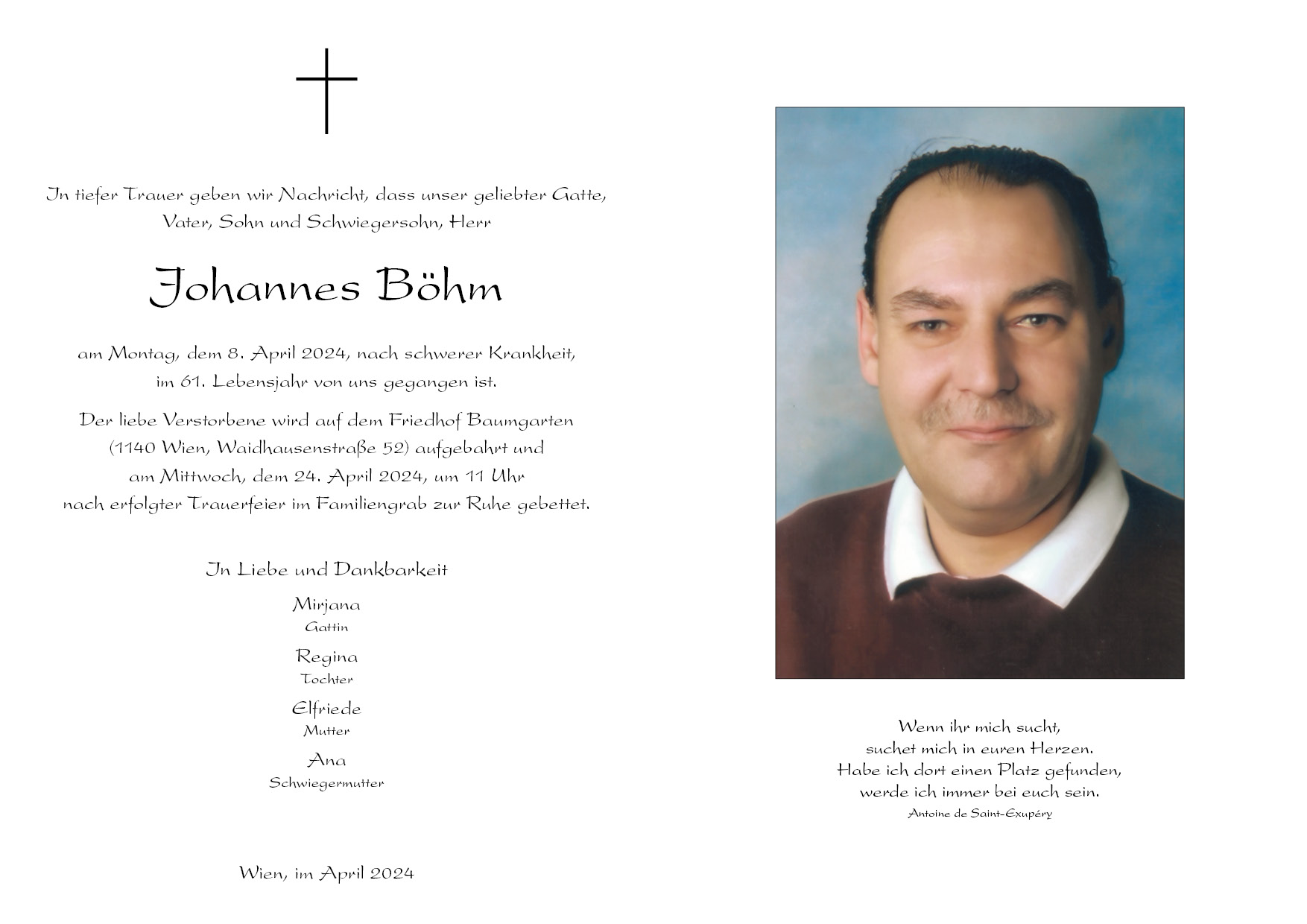 Todesanzeige - Trauerhilfe – abschied GesmbH